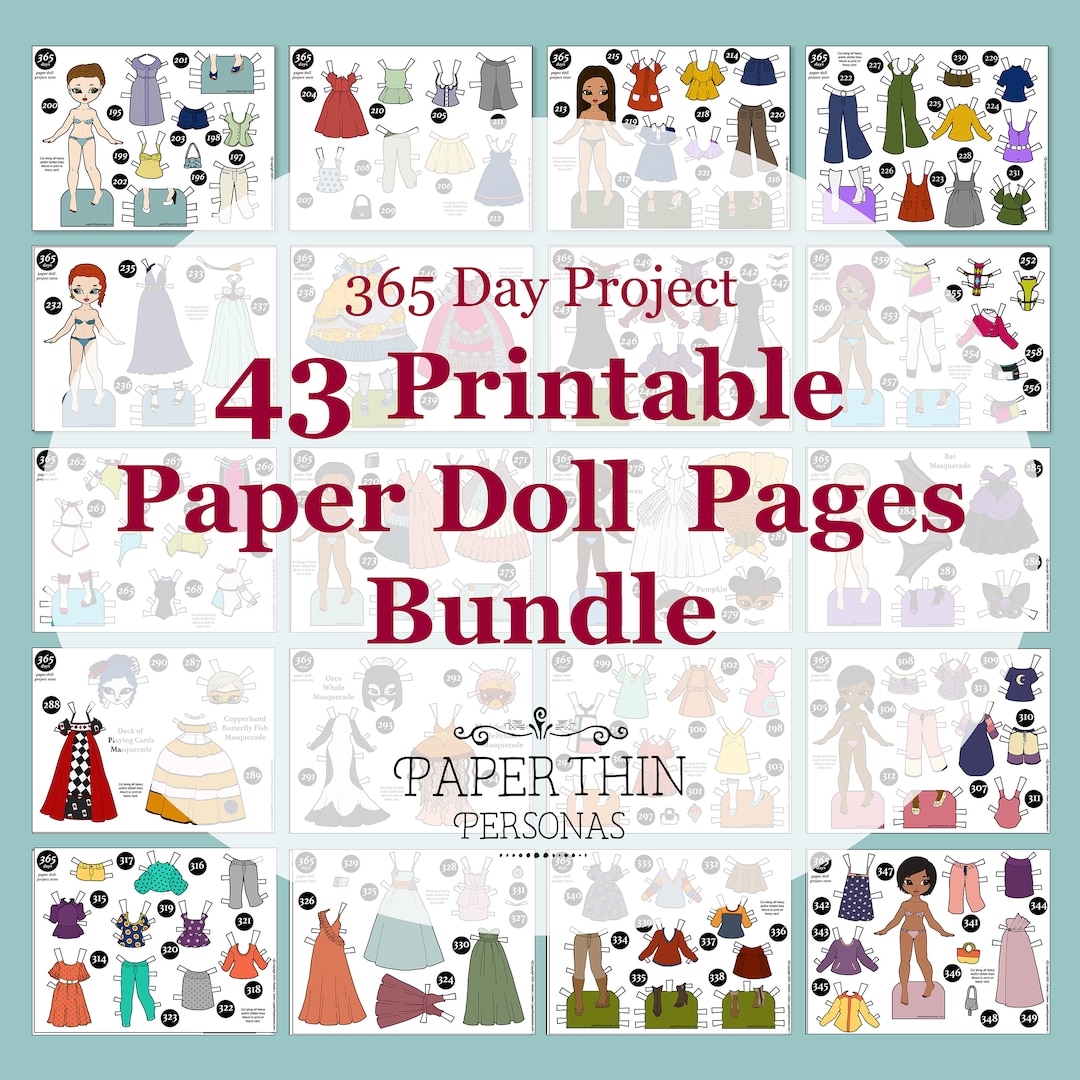 Paper Doll Printable Super Mega Bundle- Digital Download- Quiet Book ...