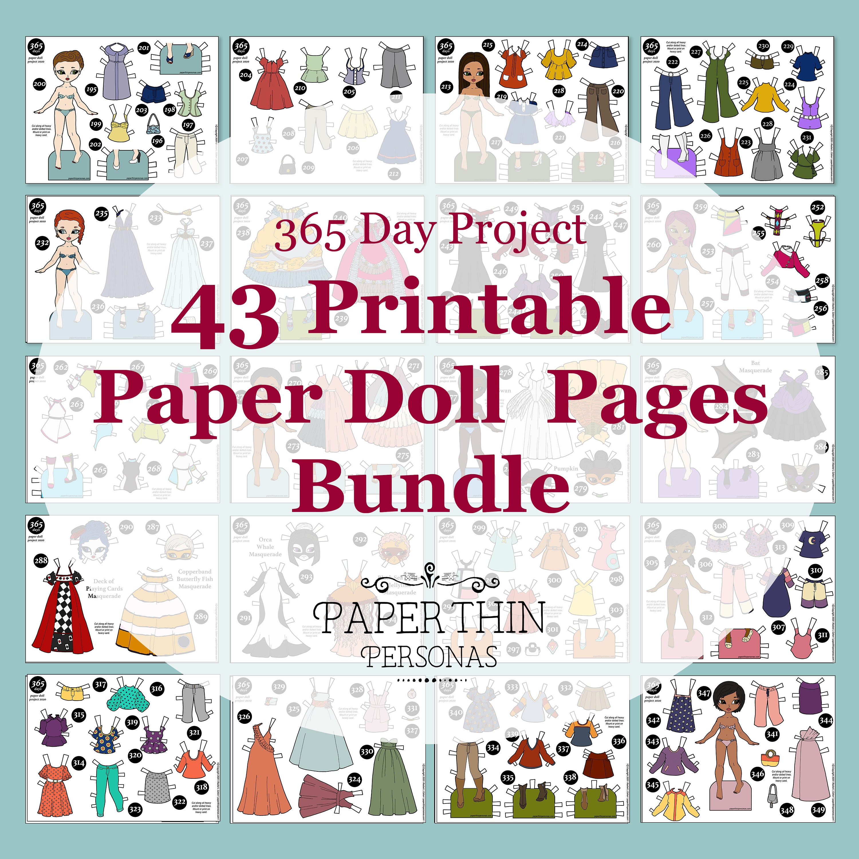 Paper Doll Printable Super Mega Bundle Digital Download Quiet Book ...