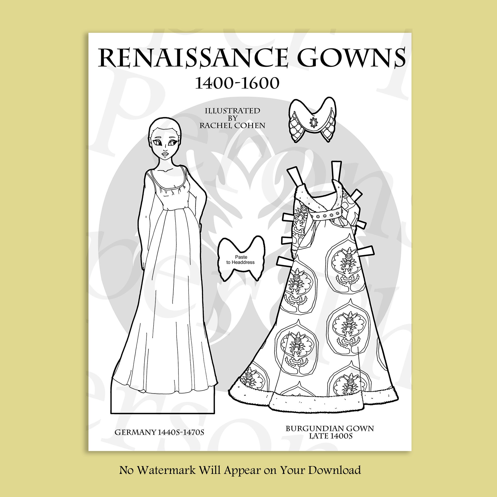 Renaissance Printable Paper Doll Kid's Renaissance Faire - Etsy UK