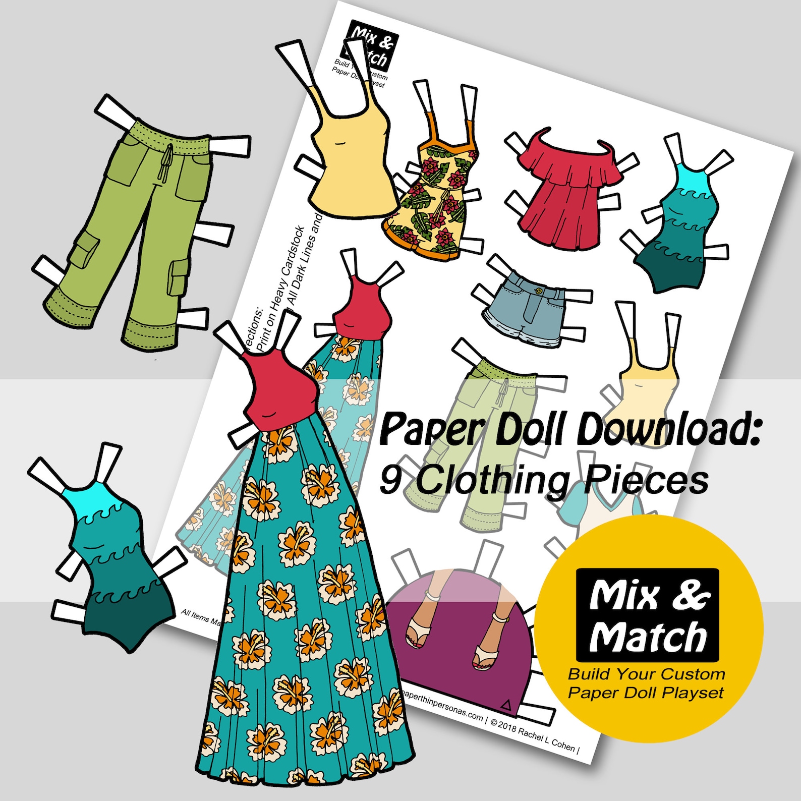 Vacation Printable Paper Doll Digital Download Kids Paper - Etsy UK