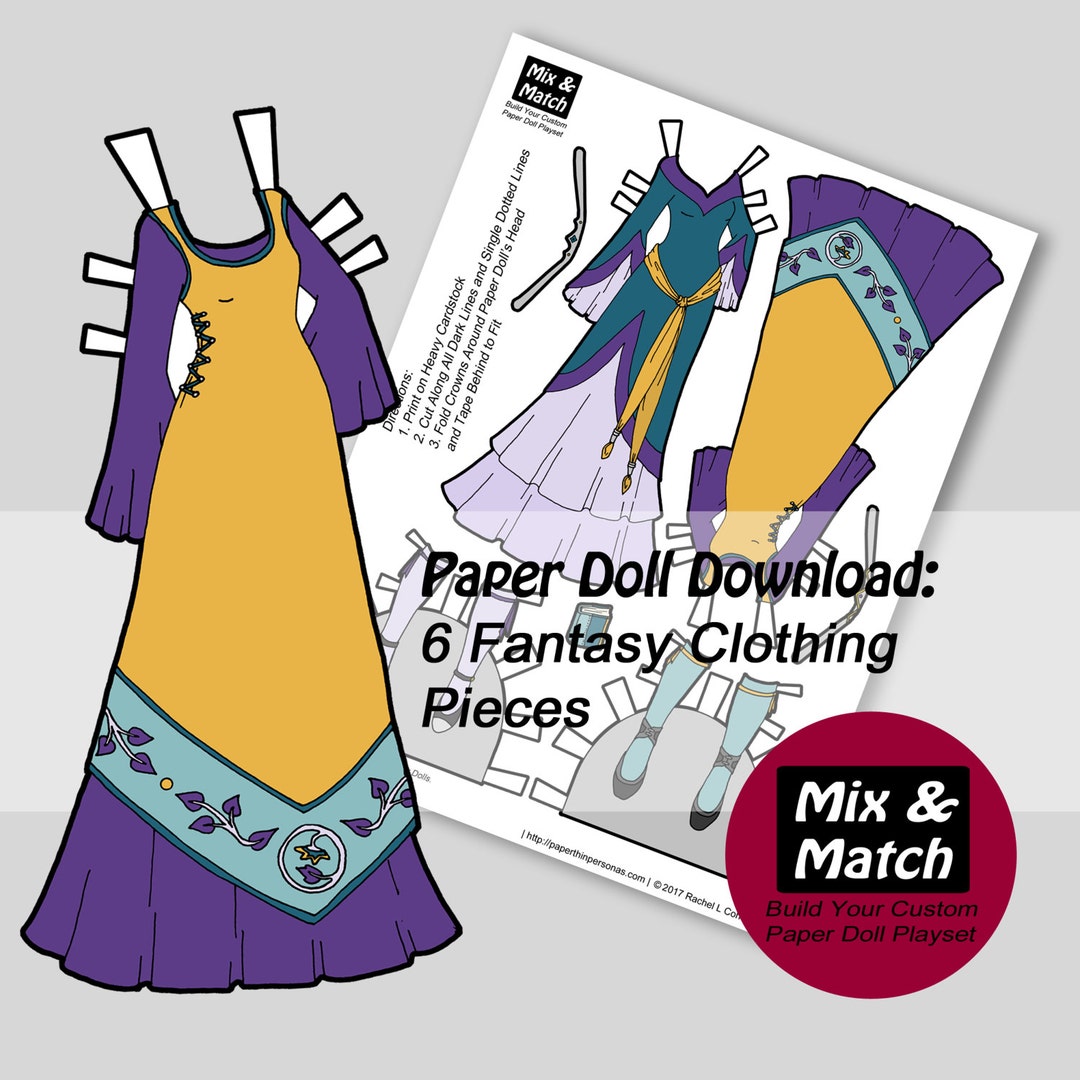 Fantasy Dolls Dresses- Fantasy Art to Download and Print- Printable ...