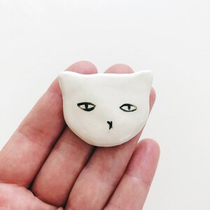 Ceramic Cat Brooch - Etsy