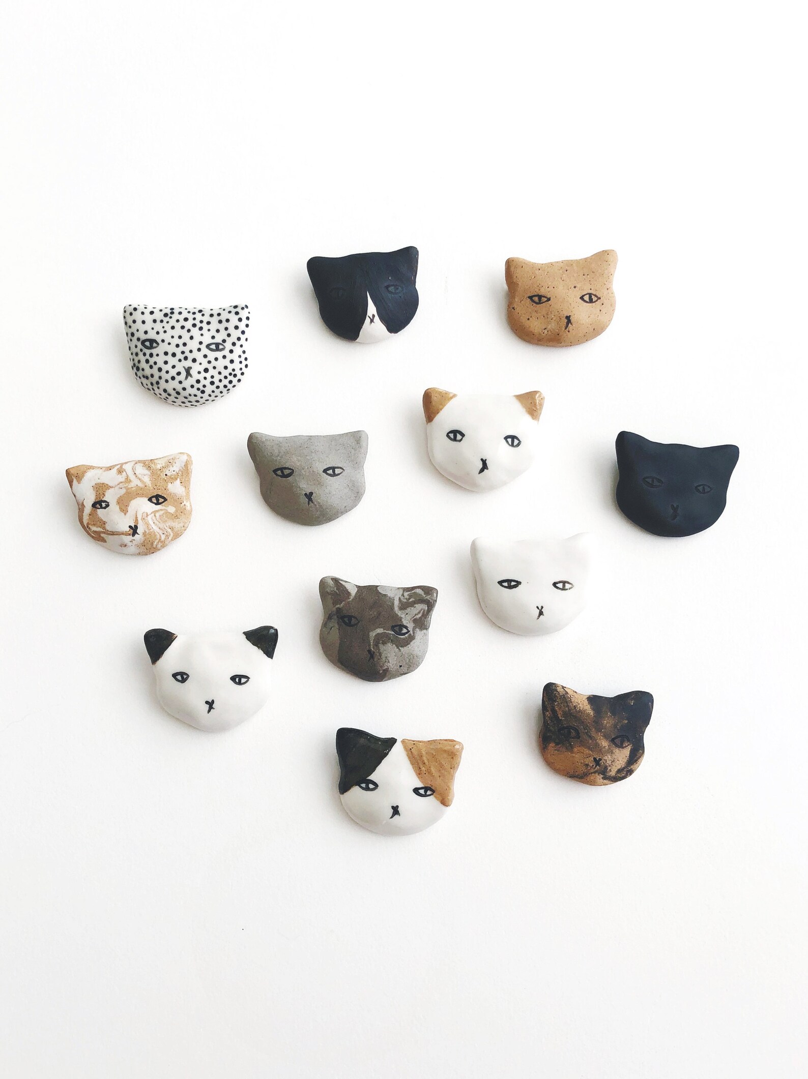 Ceramic Cat Brooch - Etsy