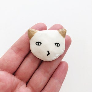Ceramic Cat Brooch - Etsy