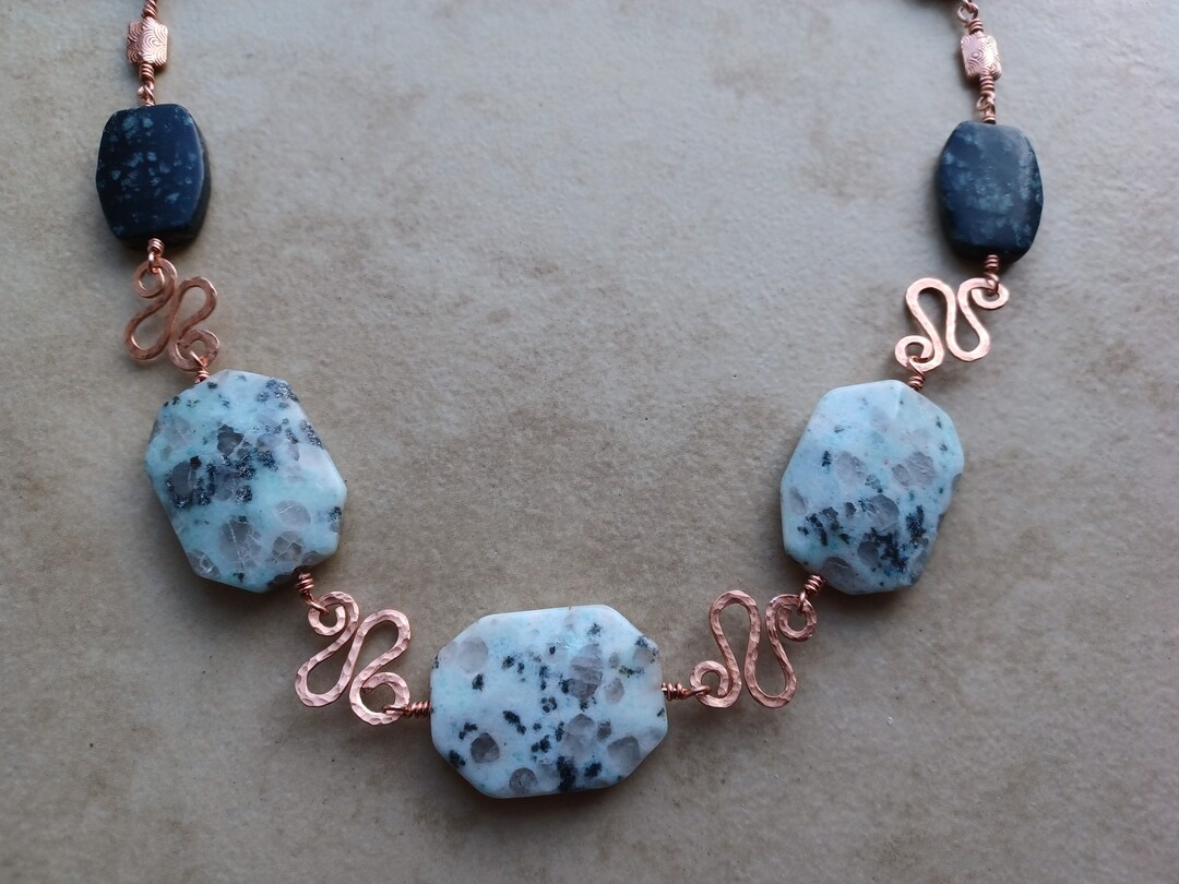 Sesame Jasper Necklace/sesame Jasper Statement Necklace/jasper ...
