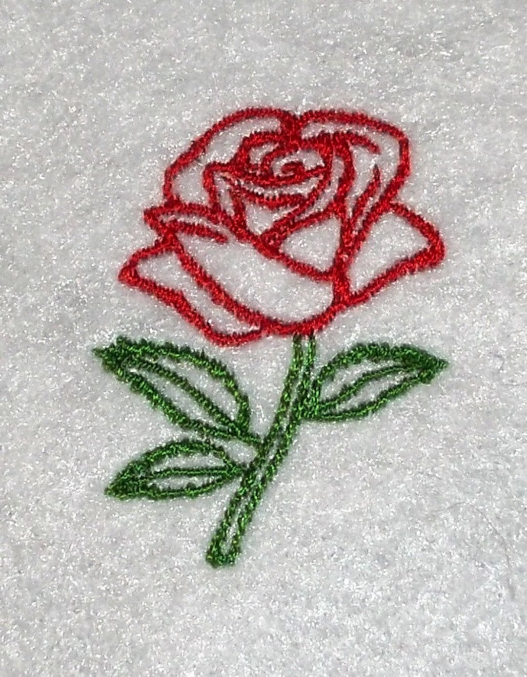 Rose Outline Embroidery File, Many Sizes and File Types - Etsy