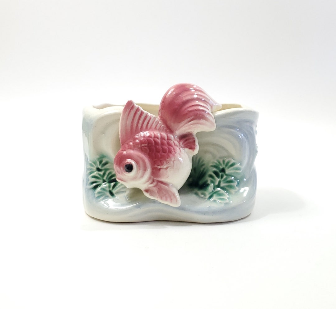 Vintage Hand Decorated Shafford Planter, Fish Planter, Japan Pottery ...