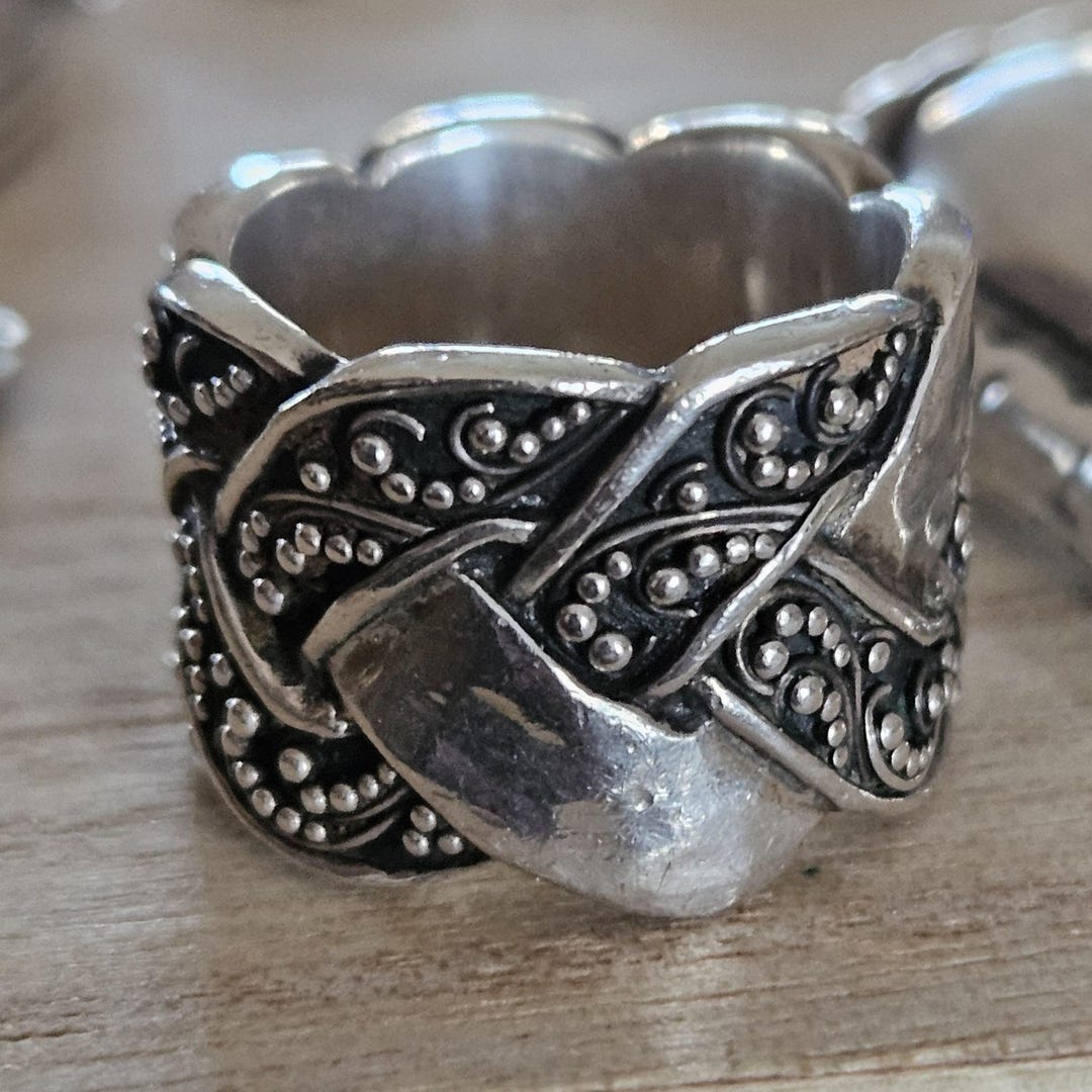 925 Sterling Silver Lois Hill 15mm Wide Band Ring Size 7 - Etsy