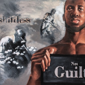 Not Guilty Oil Print, African American Art, Africa Art, Wall Art, Black ...
