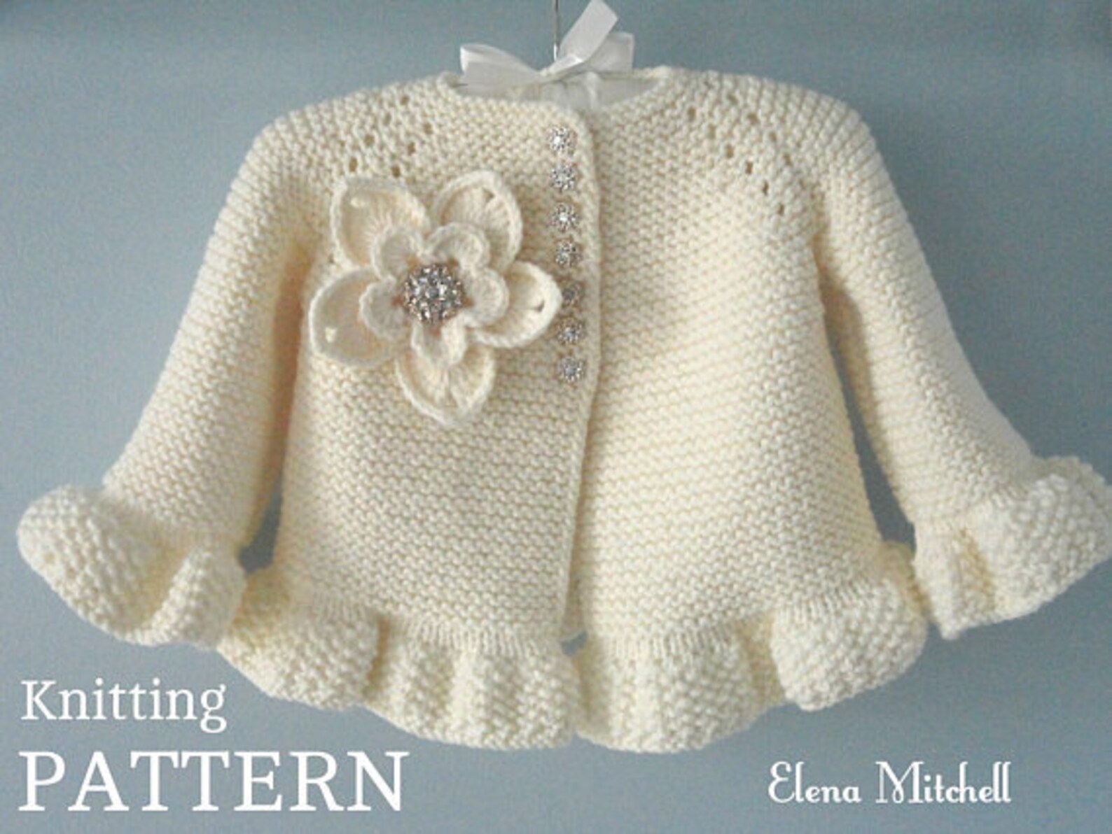 Knitting PATTERN Baby Girl Outfit Baby Jacket Knitted Baby | Etsy