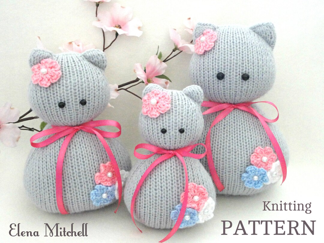 Knitting PATTERN Animal Knit Pattern Cat Animal Patterns Children Toy ...