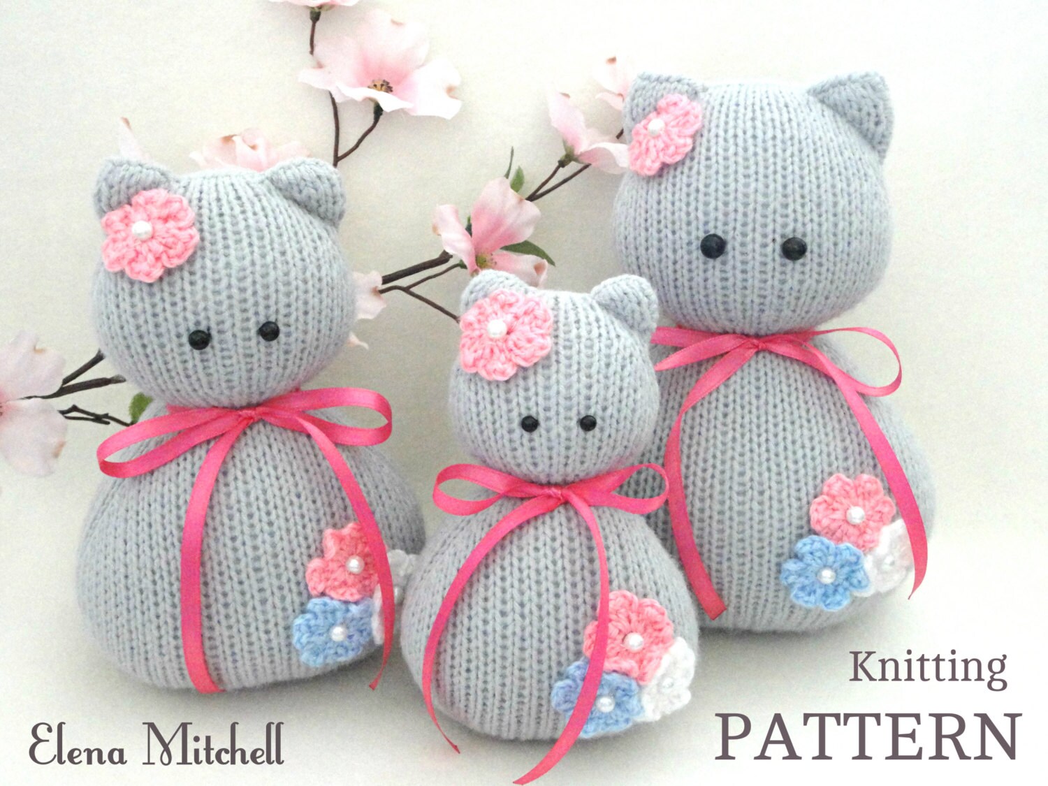 Knitting PATTERN Animal Knit Pattern Cat Animal Patterns Children Toy ...
