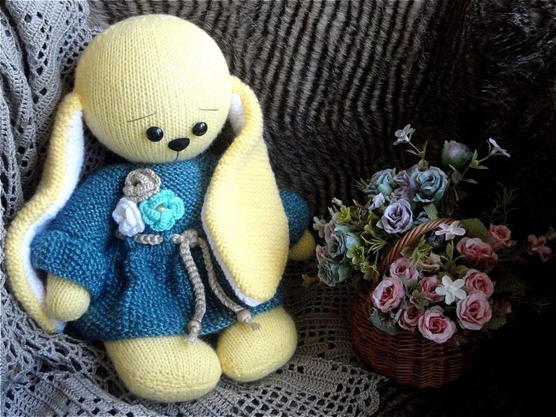 Knitting PATTERN Bunny Rabbit Toy Animal Pattern Knitted Bunny - Etsy