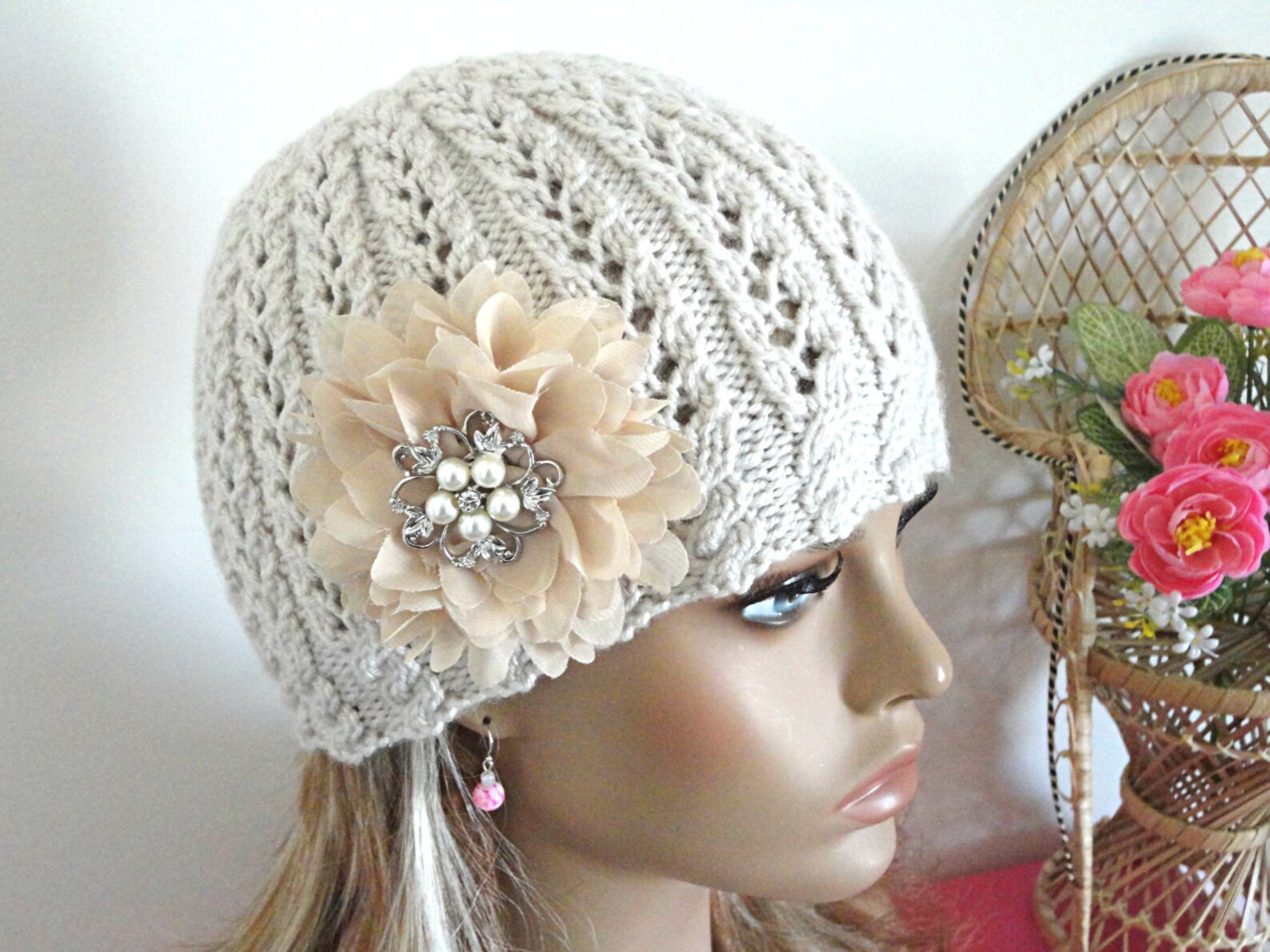 Knitting PATTERN Girls Beanie Women Hat Accessories Children | Etsy