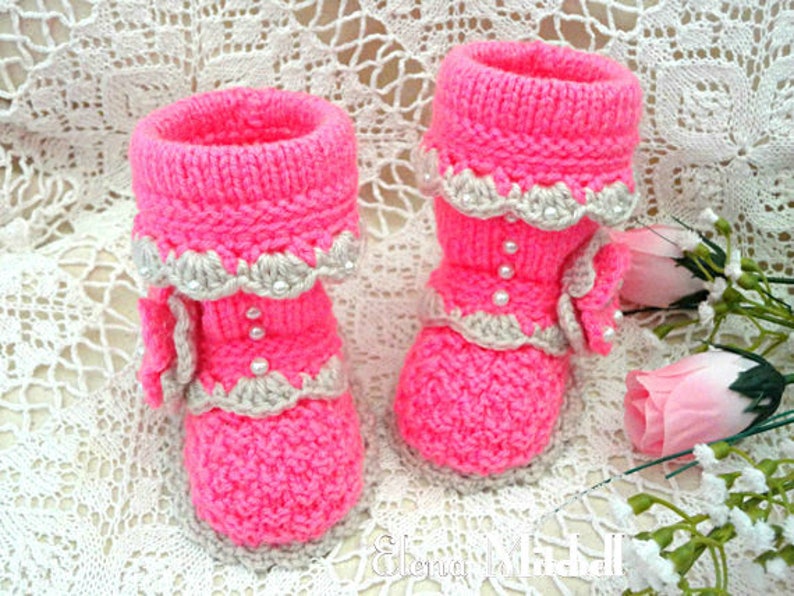Knitting PATTERN Baby Booties Baby Shoes Knitted Baby Girl - Etsy Canada