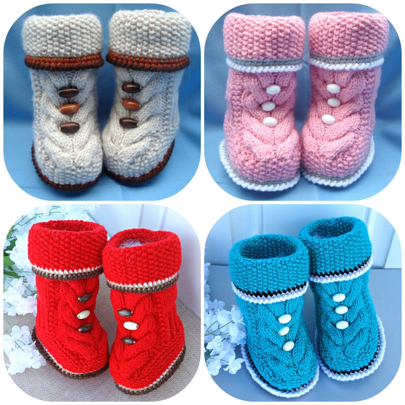 Knitting Pattern Baby Booties Baby Shoes Baby Uggs Knit Baby - Etsy