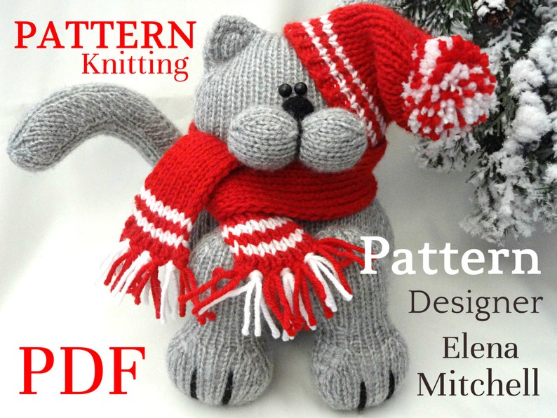 Knitting PATTERN Animal Cat Toys Patterns Children Toy Knitting Doll ...