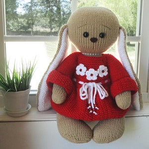 Knitting PATTERN Bunny Rabbit Toy Animal Pattern Knitted Bunny Pattern ...