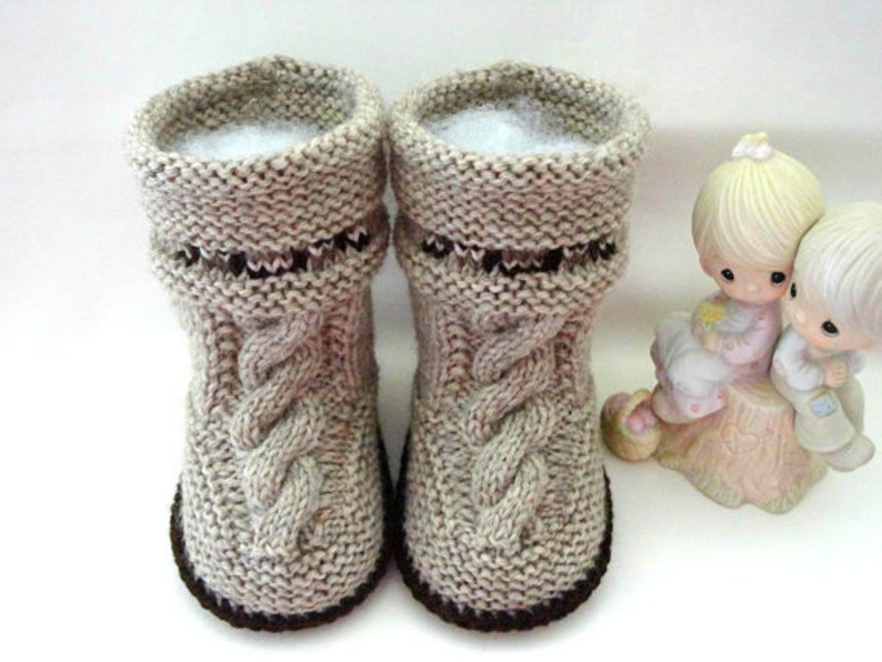 Knitting PATTERN Baby Booties Baby Shoes Knitted Baby Booties - Etsy