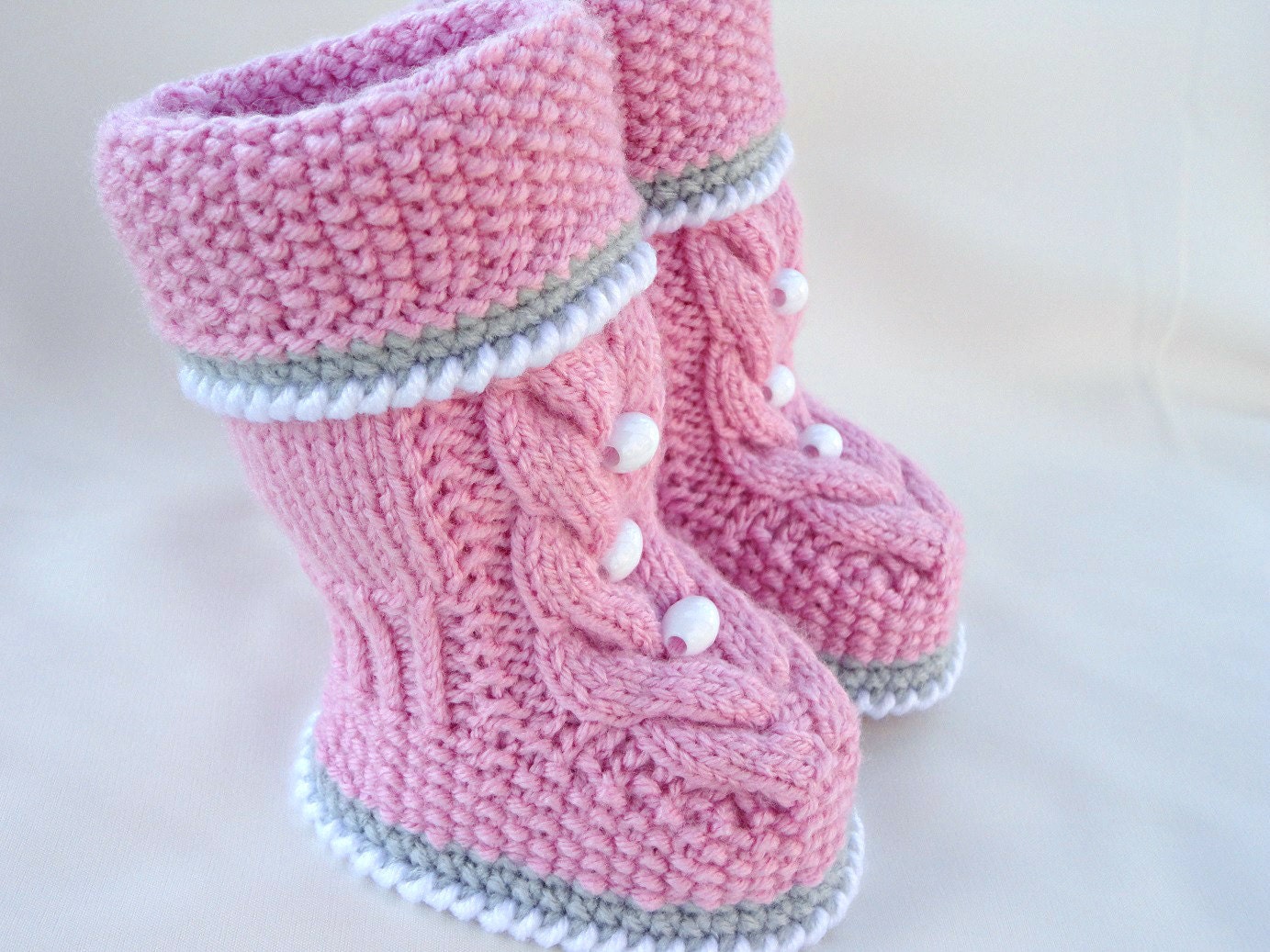 Knitting PATTERN Baby Booties Baby Shoes Infant Knitted Baby | Etsy