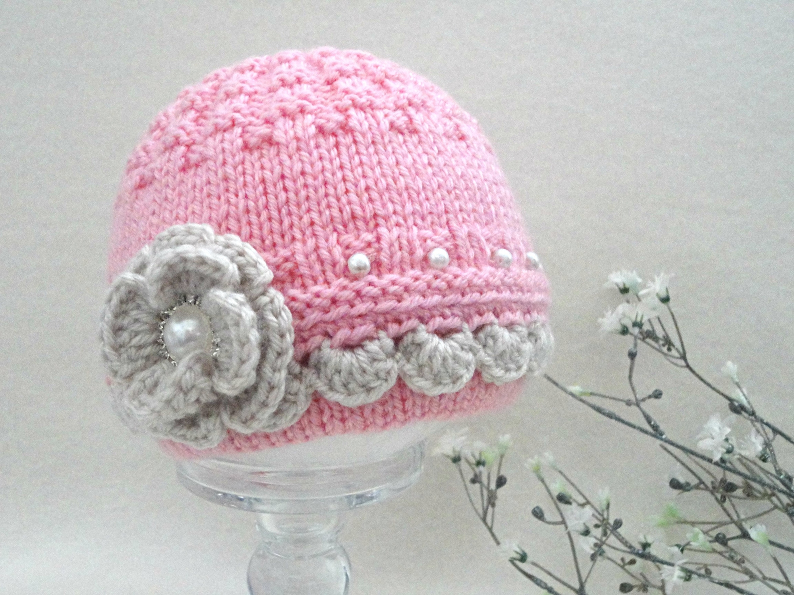 Knitting PATTERN Baby Hat Baby Beanie Knitted Baby Girl Hat | Etsy