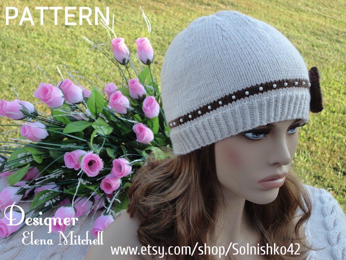Knitting Pattern Hat Girl Pattern Knit Womens Hat Knitted Hats - Etsy