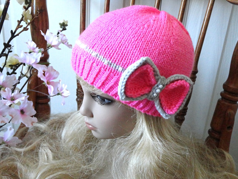 Knitting PATTERN Hat Knitted Girls Beanie Women Hat Pattern - Etsy