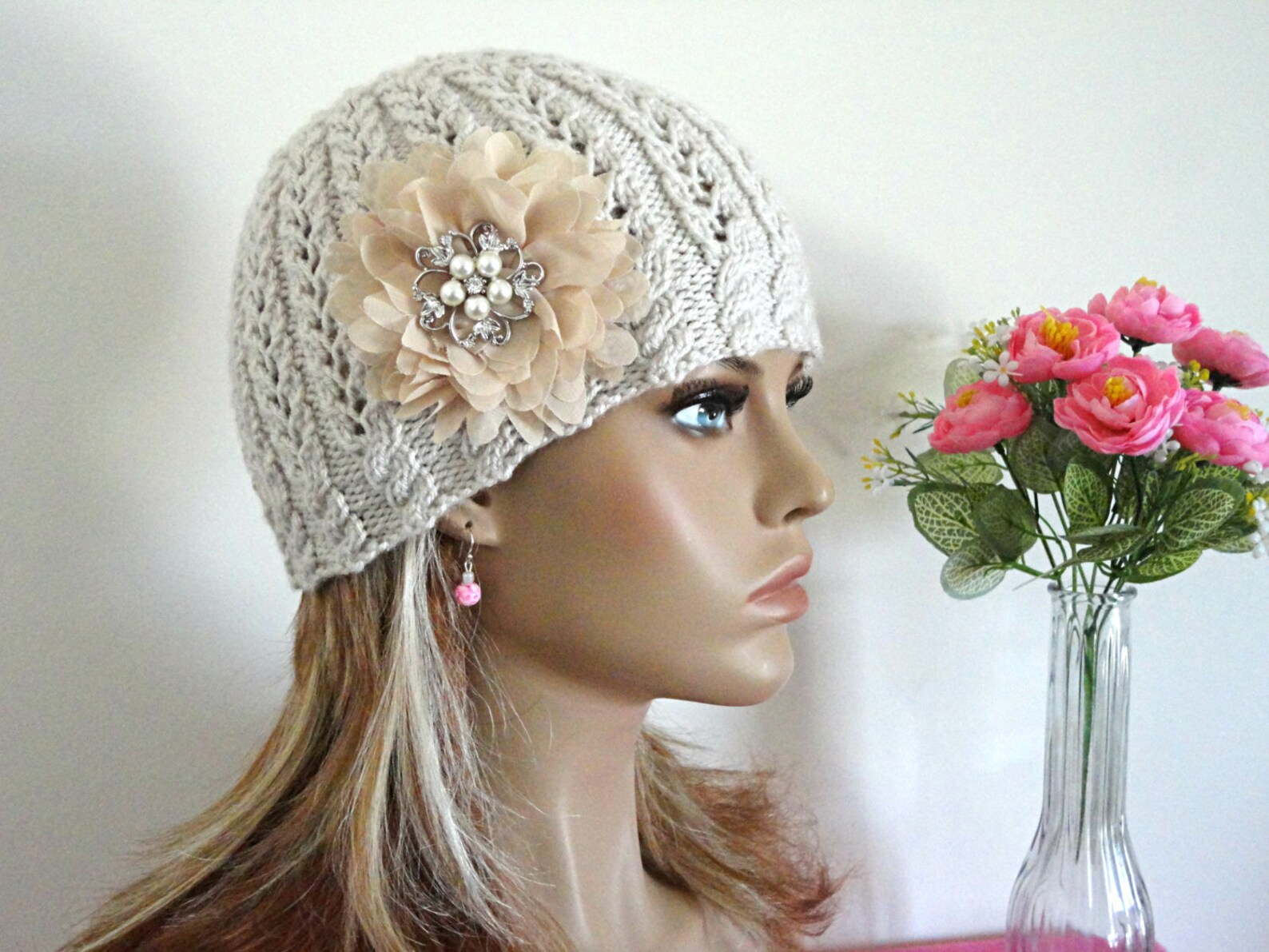 Knitting PATTERN Girls Beanie Women Hat Accessories Children | Etsy