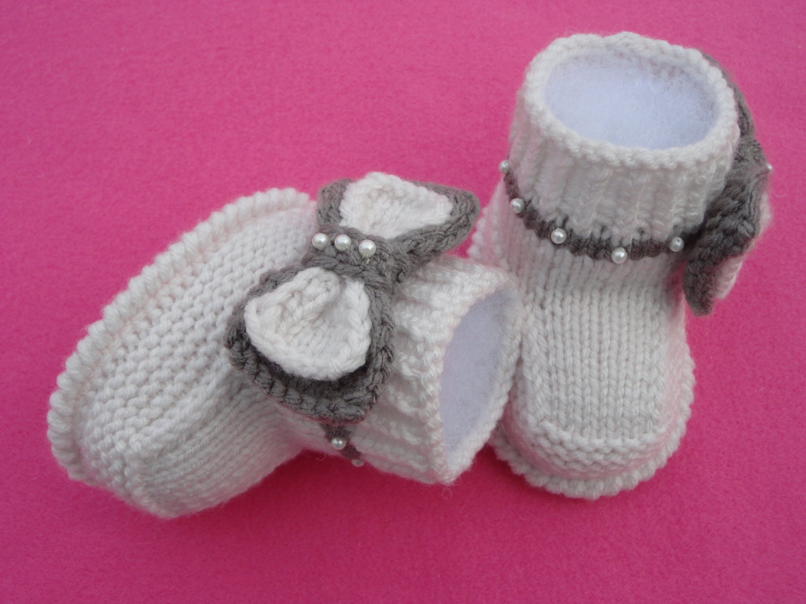 Knitting PATTERN Baby Shoes Knitted Baby Booties Baby Girl Shoes ...