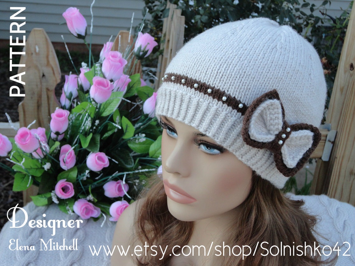 Knitting Pattern Hat Girl Pattern Knit Womens Hat Knitted Hats - Etsy