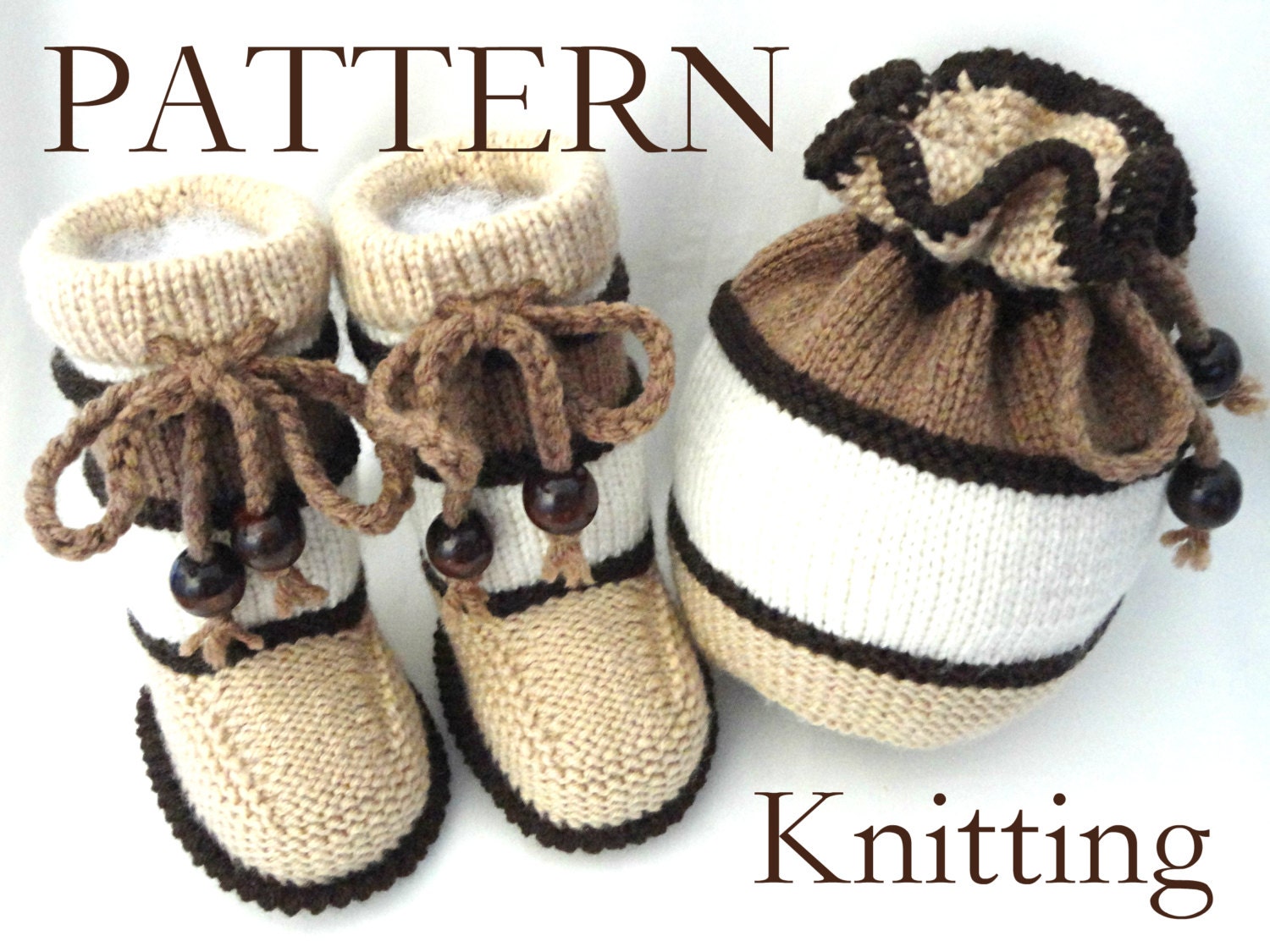 Knitting PATTERN Baby Set Knitted Baby Hat Baby Booties Baby | Etsy