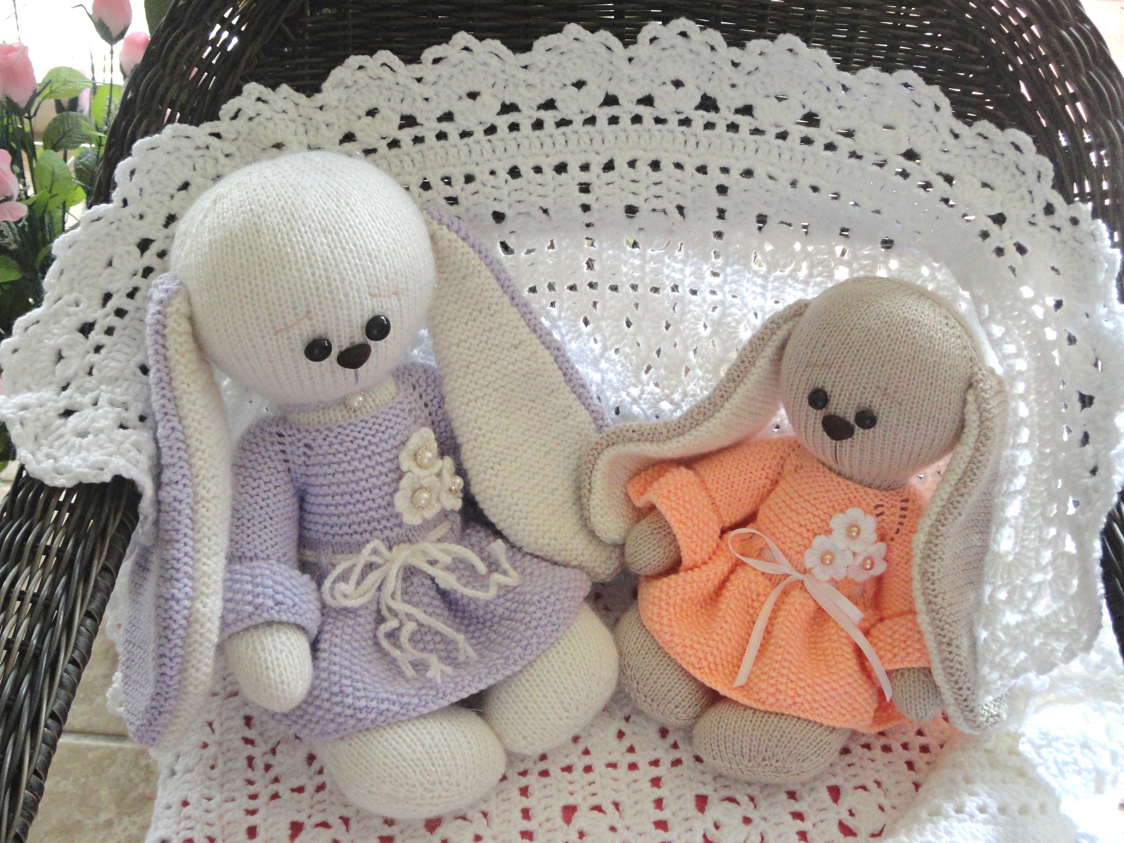 Knitting PATTERN Bunny Rabbit Toy Animal Pattern Knitted Bunny - Etsy