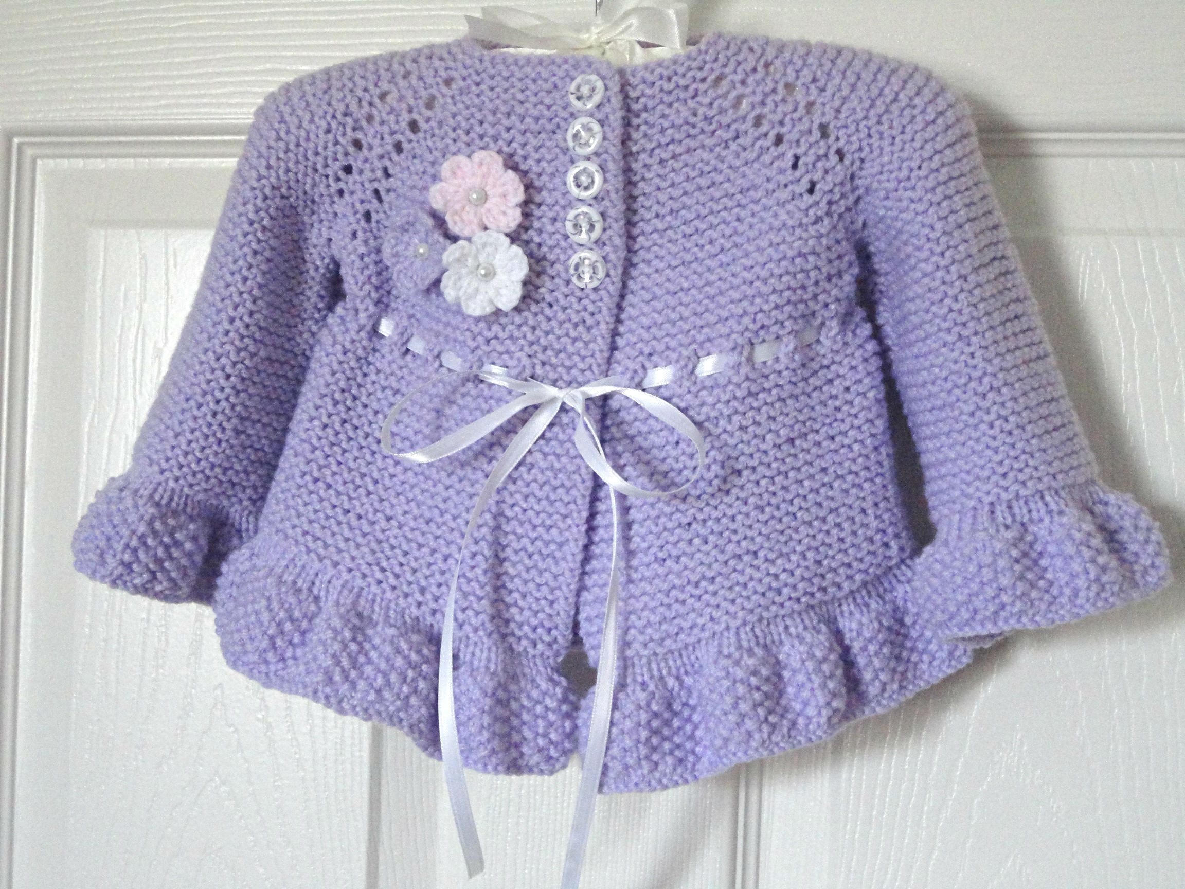 Knitting PATTERN Baby Jacket Baby Cardigan Garter Stitch Knit Pattern ...