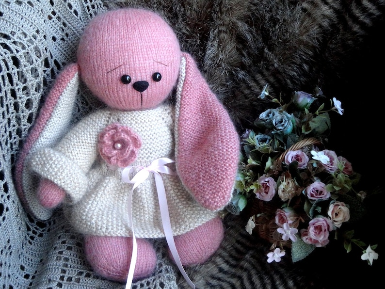 Knitting PATTERN Bunny Rabbit Toy Animal Pattern Knitted Bunny - Etsy