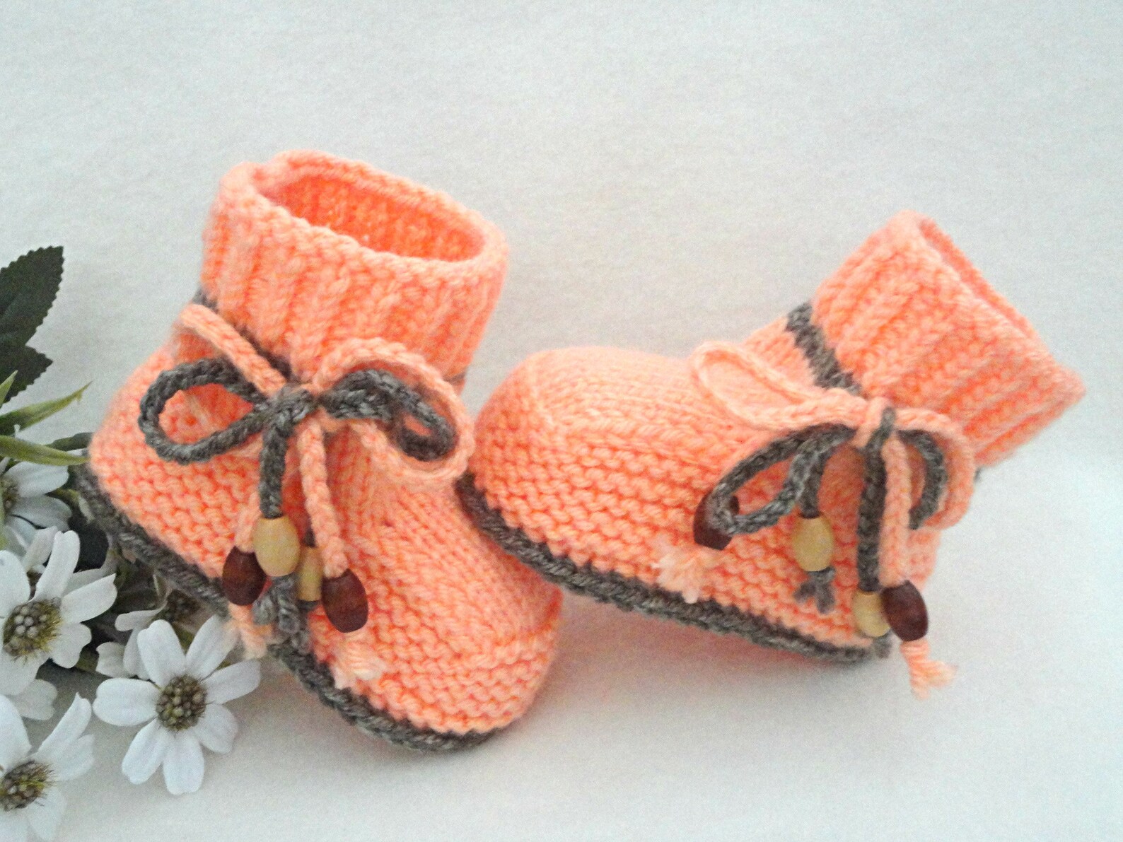 Knitting PATTERN Baby Shoes Baby Booties Knitted Baby Booty Baby Girl ...