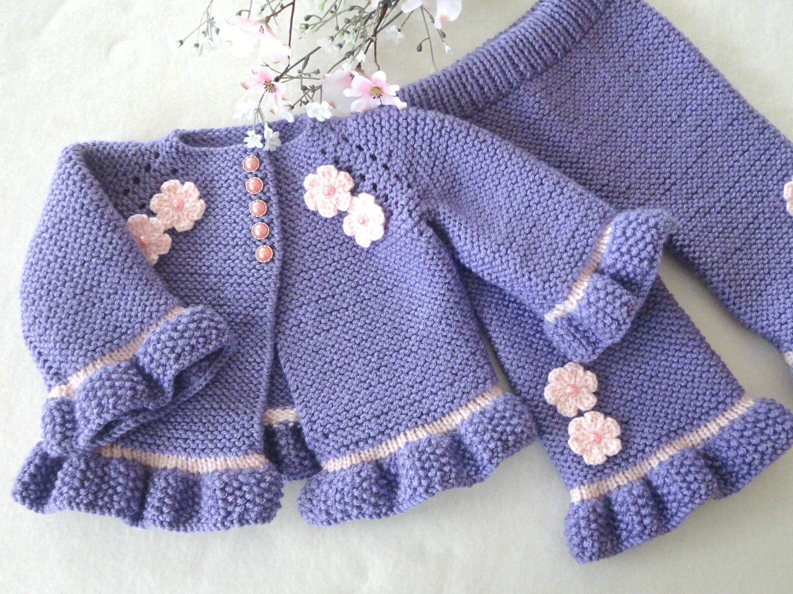 Knitting PATTERN Baby Jacket Baby Cardigan Garter Stitch Knit | Etsy