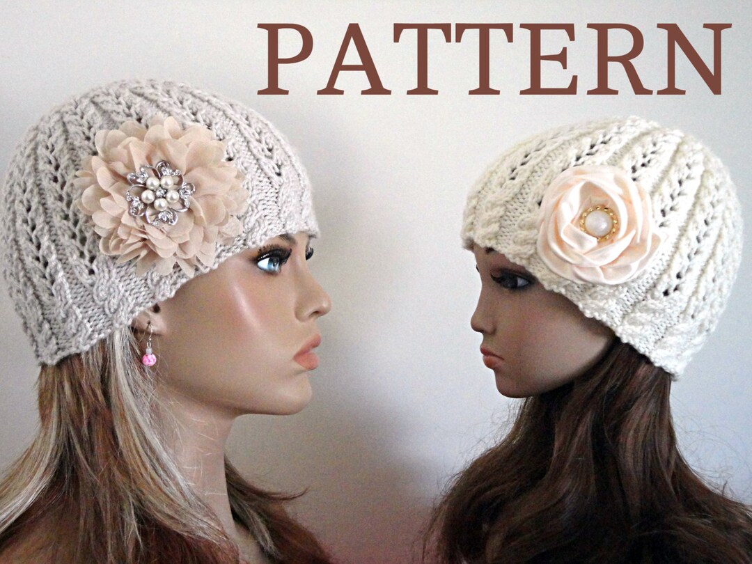 Knitting PATTERN Girls Beanie Women Hat Children Hat Knit Womens Hats ...