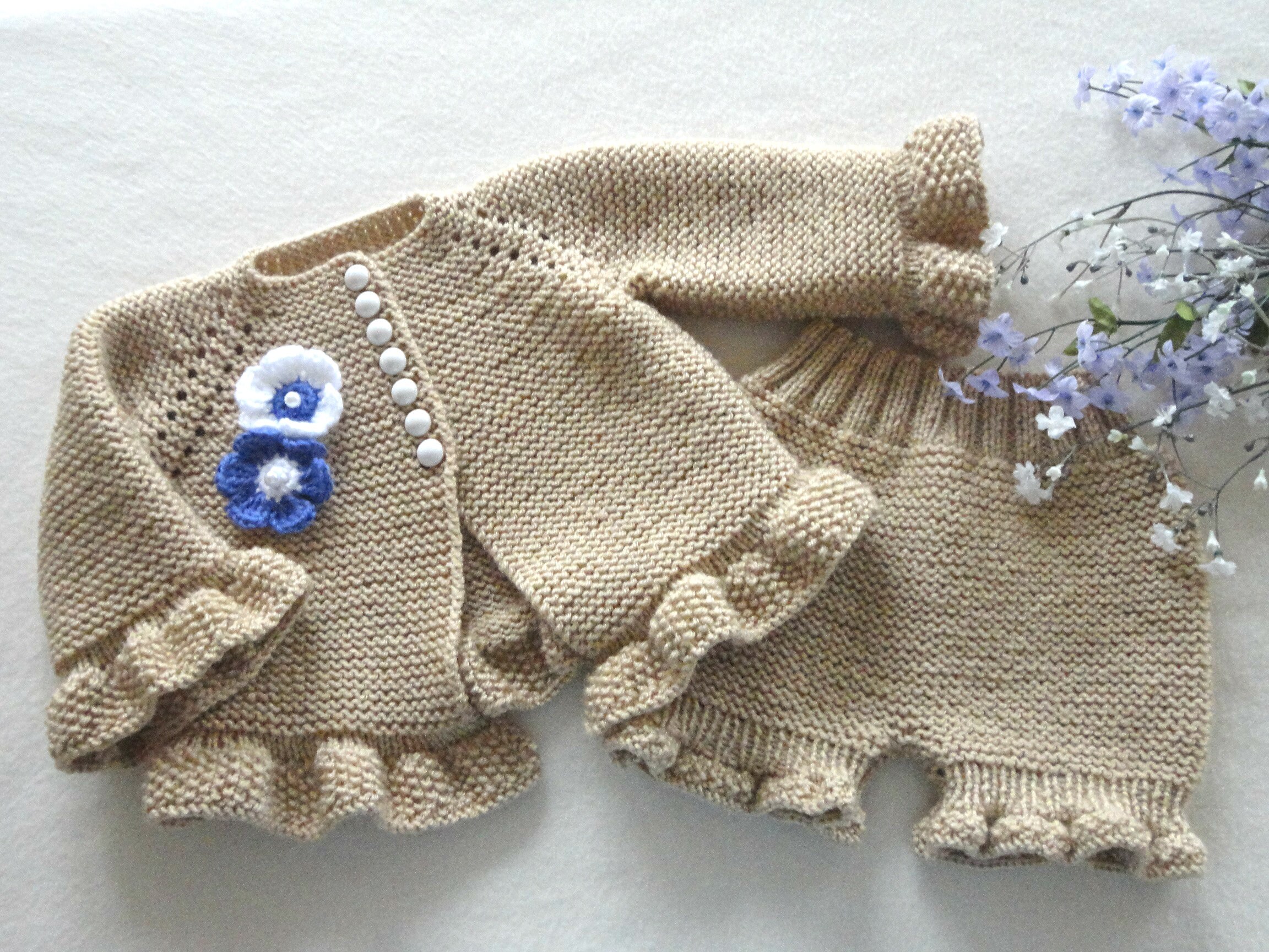 Knitting PATTERN Baby Jacket Baby Cardigan Garter Stitch Knit | Etsy