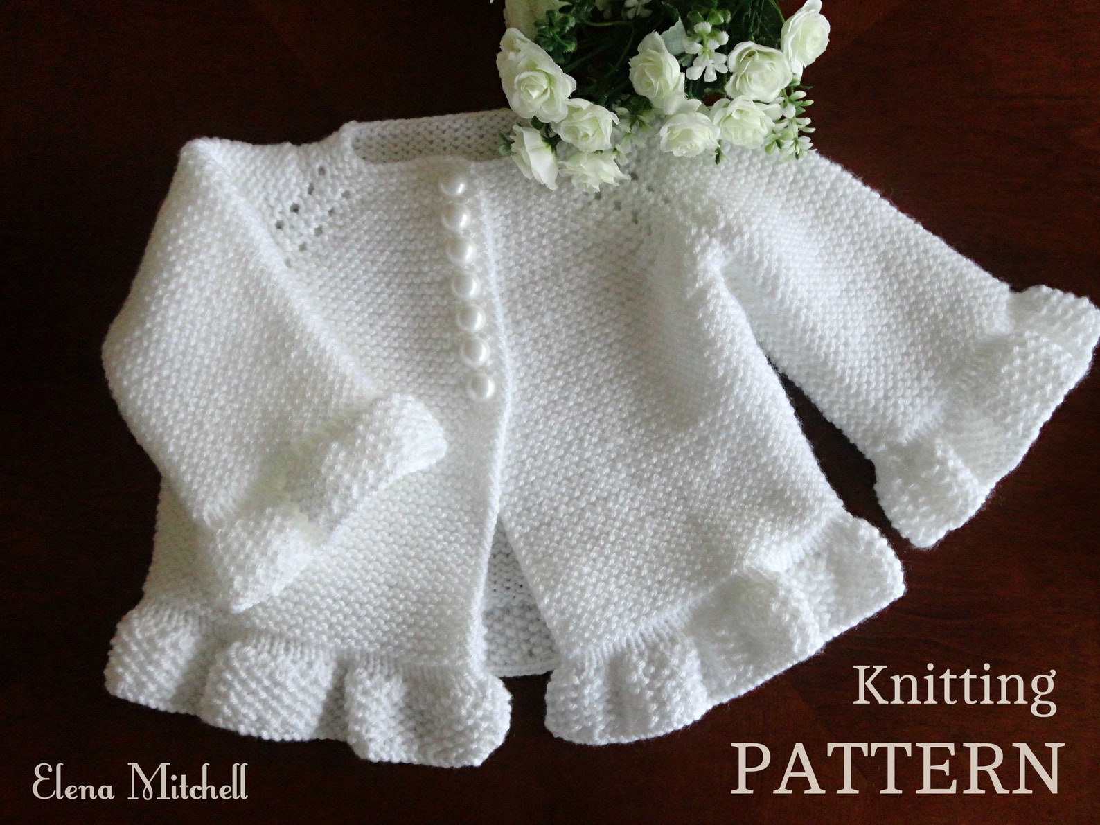 Knitting PATTERN Baby Jacket Baby Cardigan Garter Stitch Knit Pattern ...