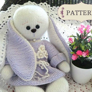 Knitting PATTERN Bunny Rabbit Toy Animal Pattern Knitted Bunny Pattern ...