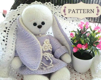 Bunny Rabbit Knitting Pattern Stuffed Toy Animal PDF Pattern - Etsy Canada