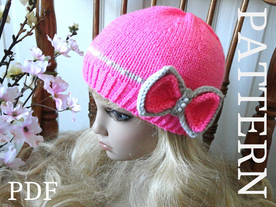 Knitting Pattern Hat Girl Pattern Knit Womens Hat Knitted Womens Hats ...