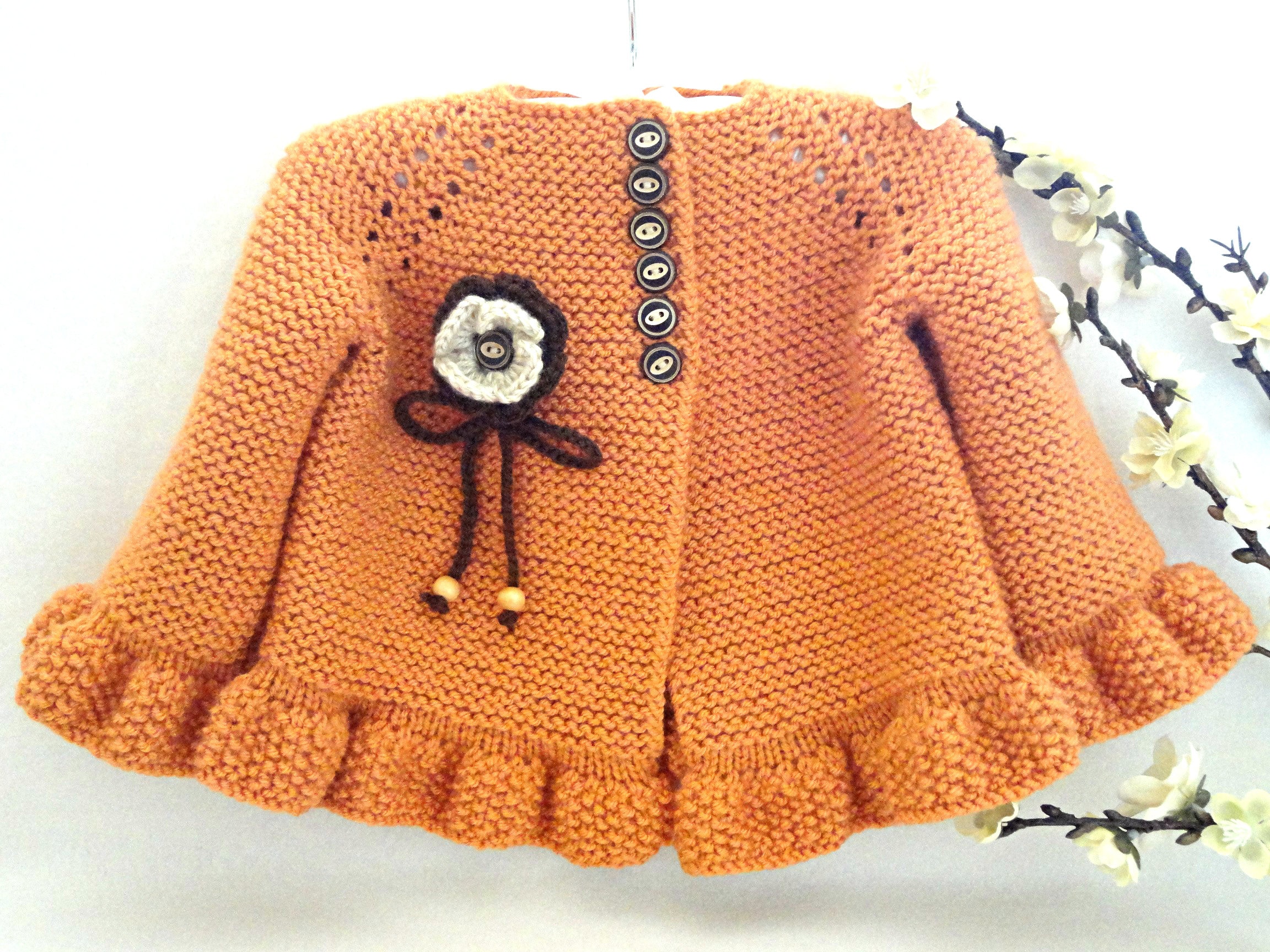 Knitting PATTERN Baby Jacket Baby Cardigan Garter Stitch Knit Pattern ...