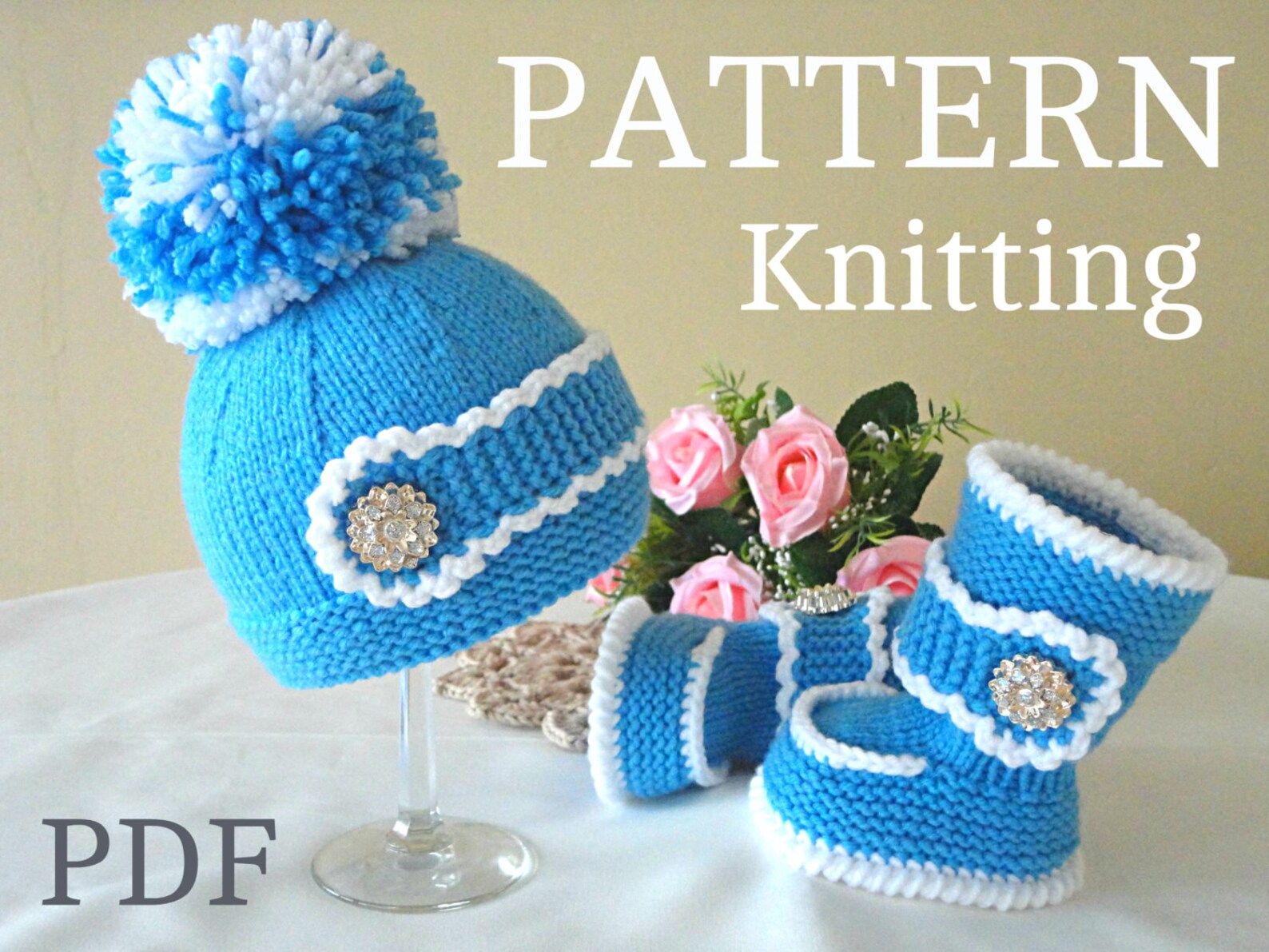 Knitting PATTERN Baby Set Baby Shoes Baby Uggs Pattern Knitted | Etsy