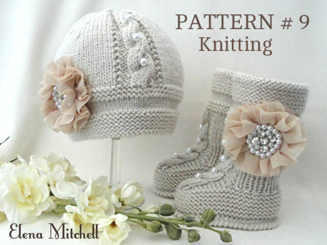 Knitting PATTERN Baby Set Infant Knit PATTERN Newborn Baby Shoes ...