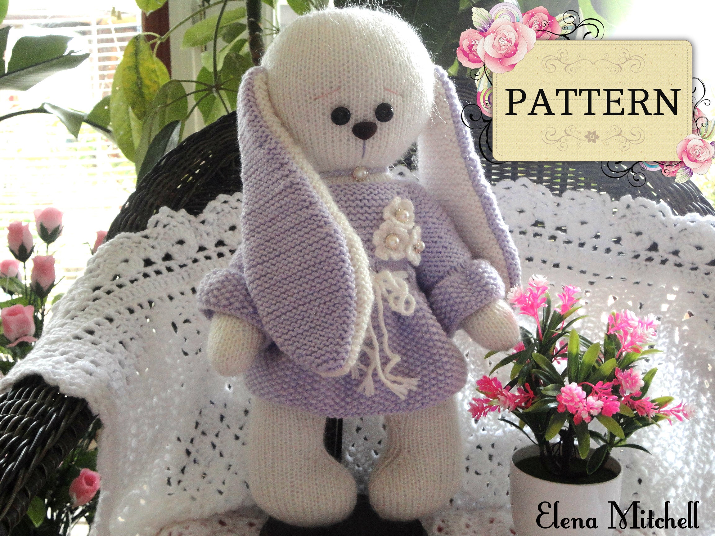 Knitting PATTERN Bunny Rabbit Toy Animal Pattern Knitted Bunny - Etsy