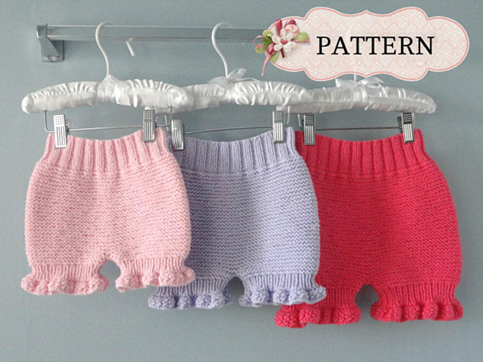 Crochet PATTERN Baby Dress Knitting PATTERN Baby Bloomers Knitted ...