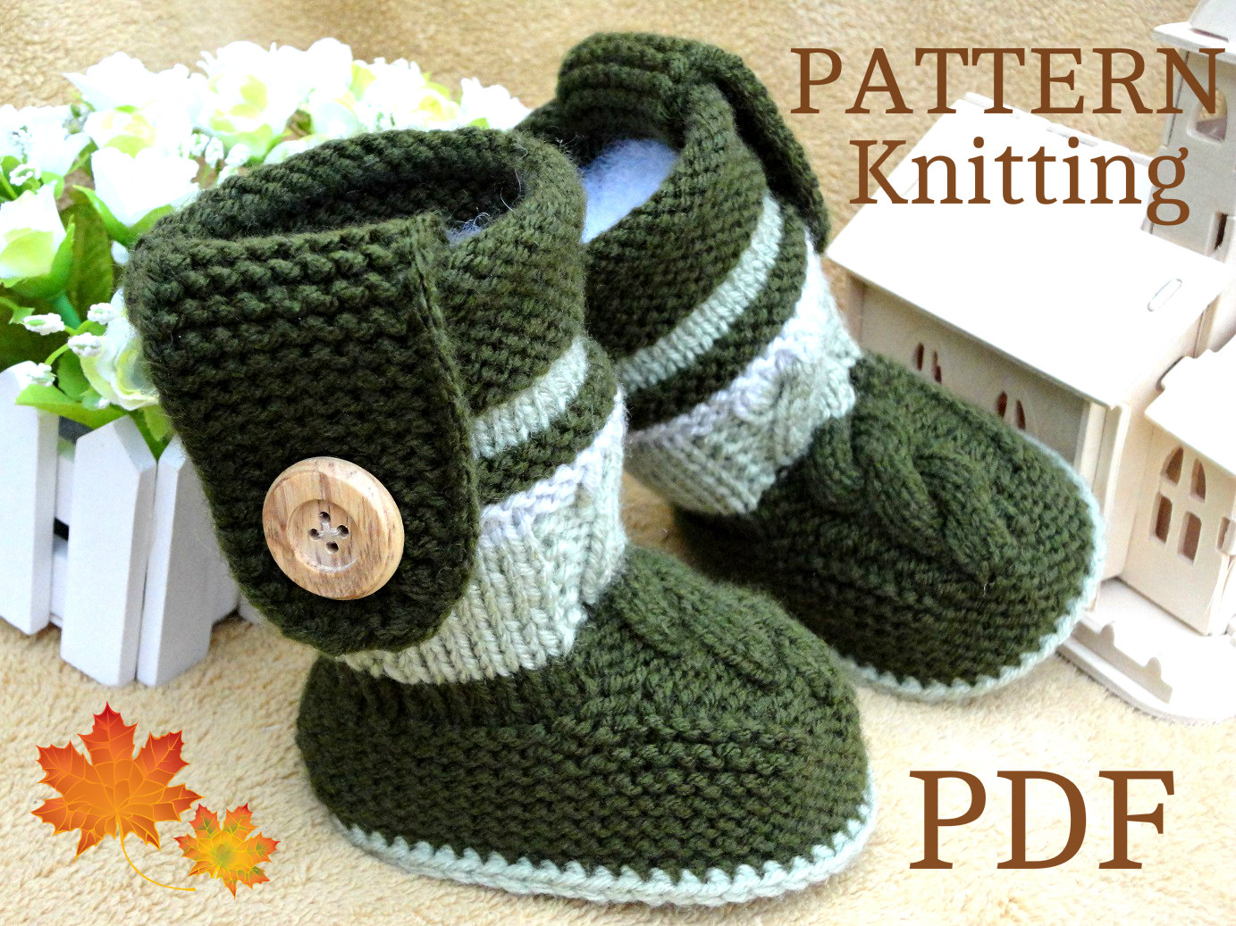 Knitting PATTERN Baby Booties PATTERN Knit Baby Shoes Baby Boy | Etsy