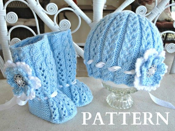 Knitting PATTERN Baby Booties Baby Shoes Patterns Knit Baby | Etsy