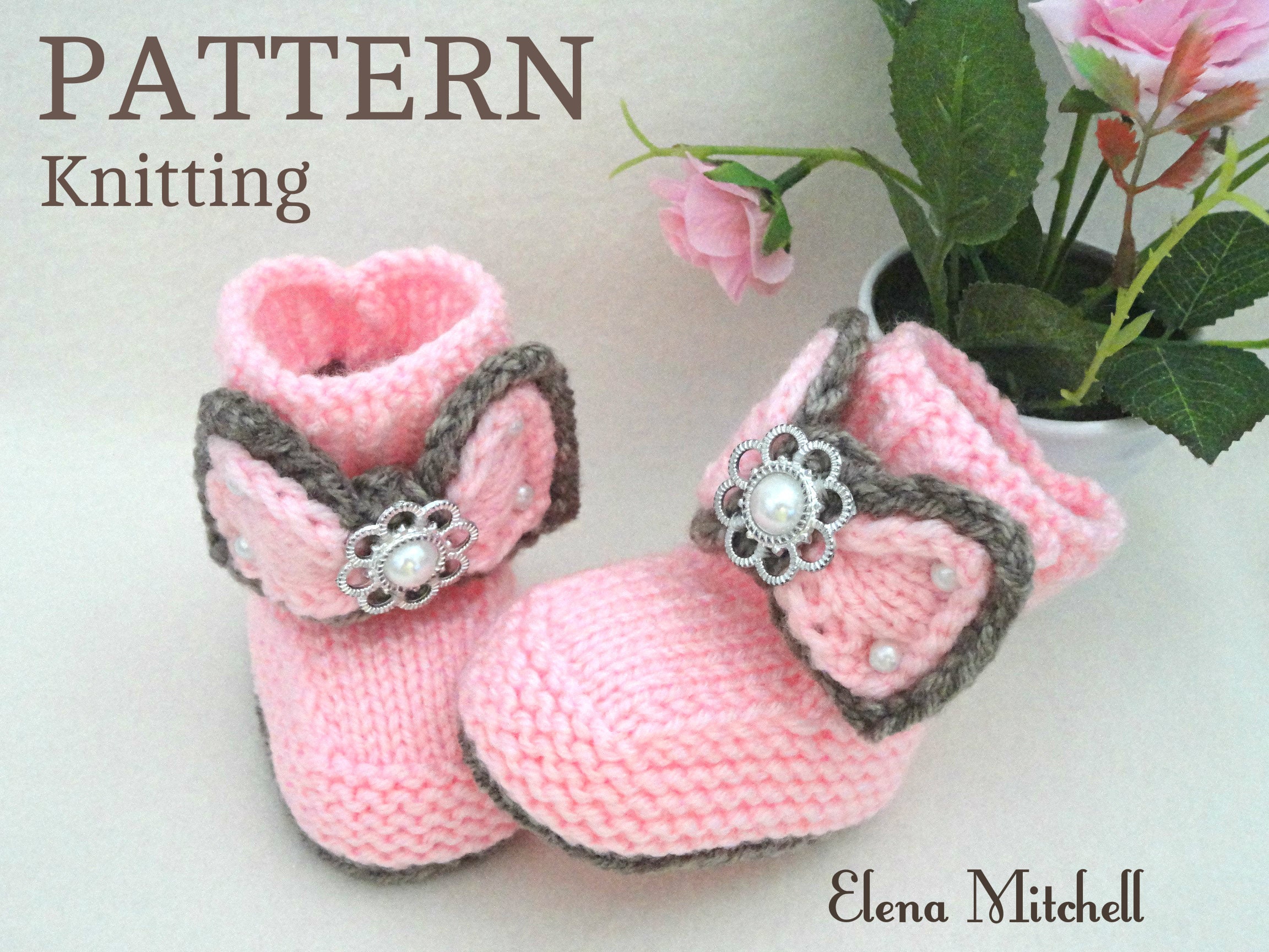 Knitting PATTERN Baby Shoes Baby Booties Knitted Baby Booty - Etsy